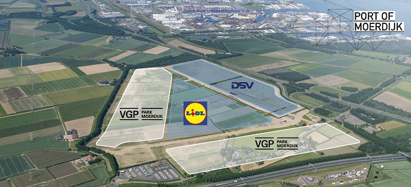 Lidl unterzeichnet für Vertrag über 35 Hektar im Logistikpark Moerdijk