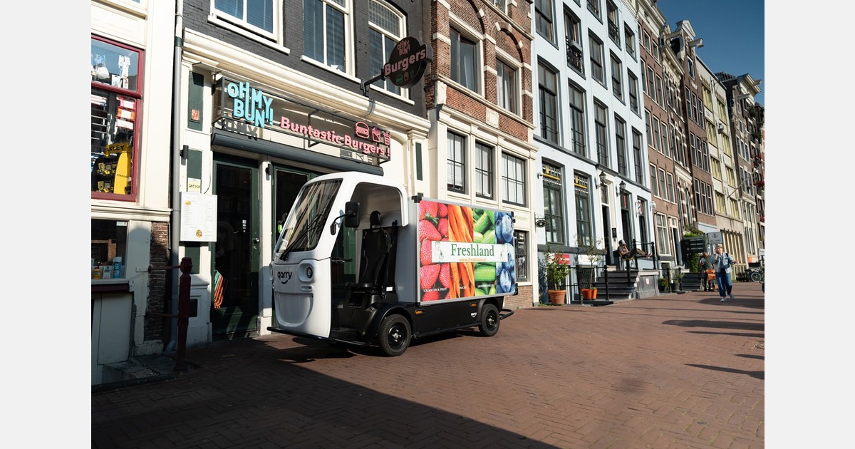 Freshland ist mit E-Fahrzeug bereit für die Null-Emissions-Zone in der Stadt